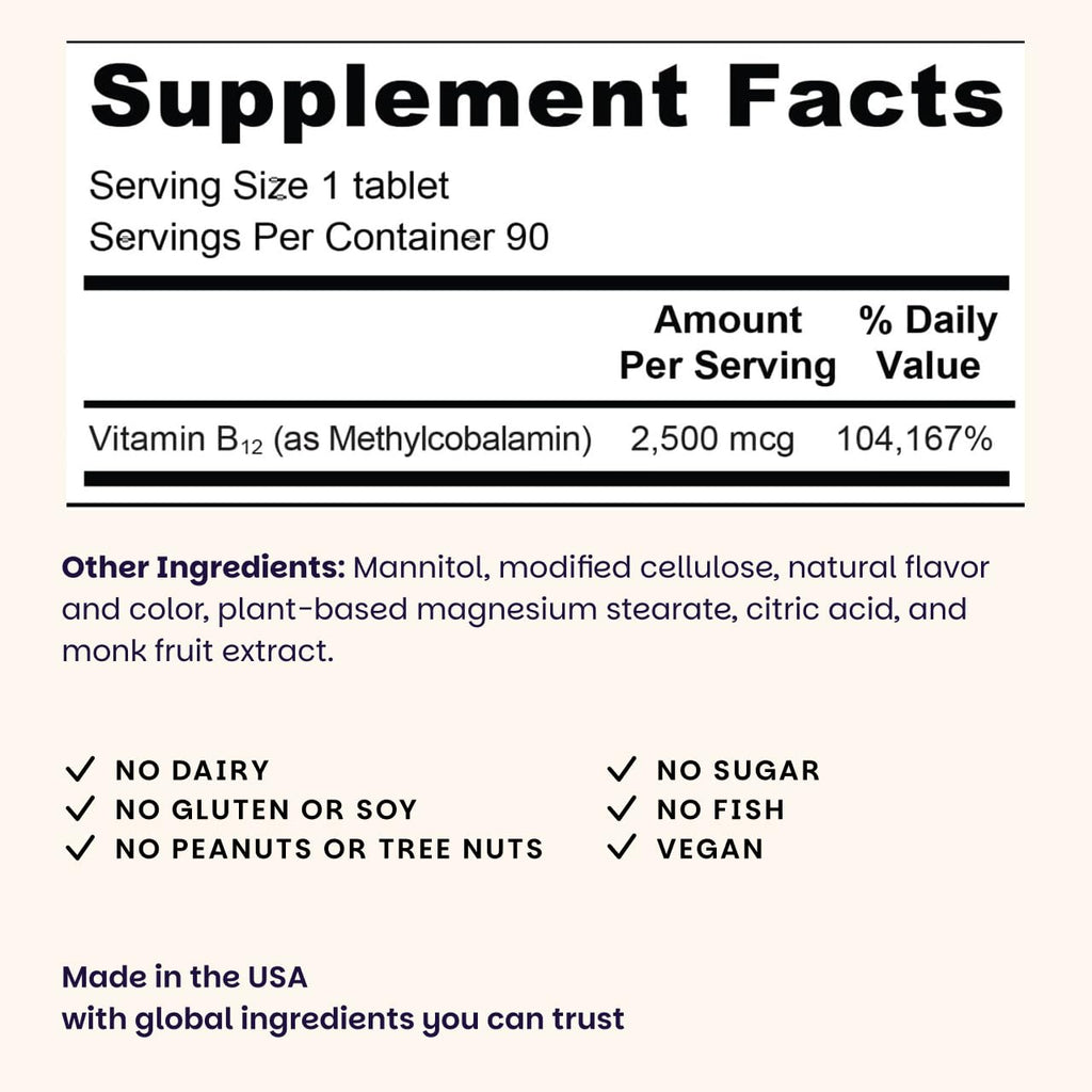 high potency B12 methylcobalamin