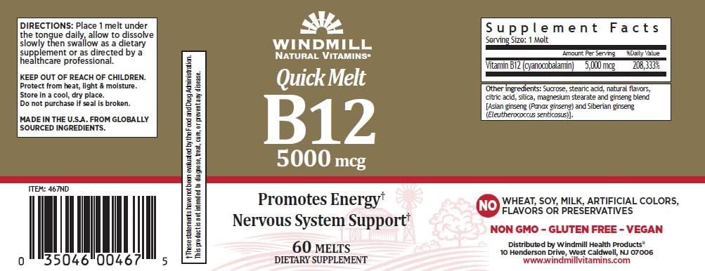high potency B12 supplement for energy