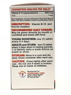High potency B12 supplement tablets