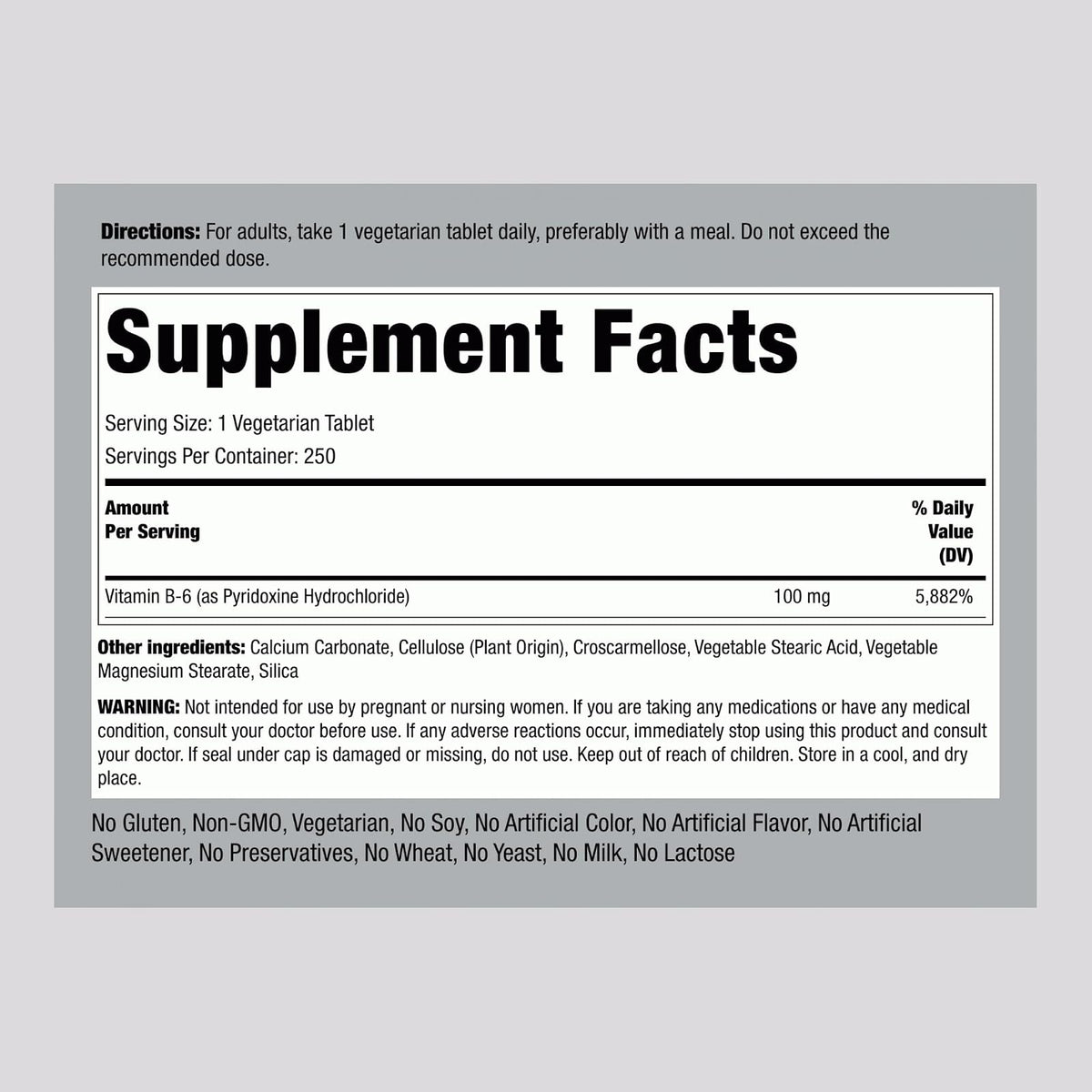 High potency B6 supplement