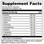 High potency BCAA supplement capsules