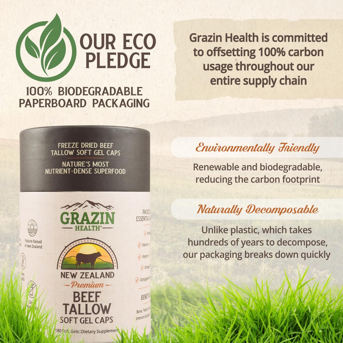 High potency beef tallow capsules
