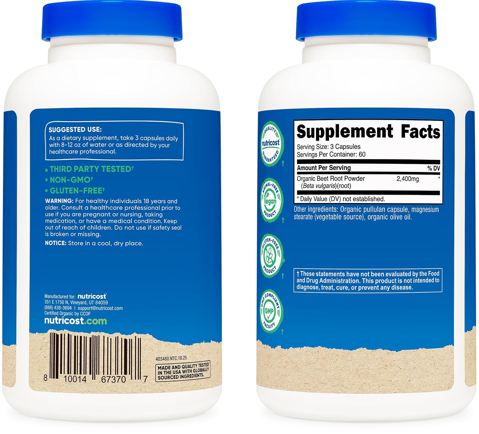 high potency beet root 2400 mg