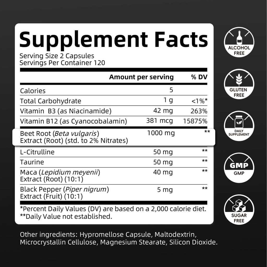 high potency beet root supplement 1000 mg