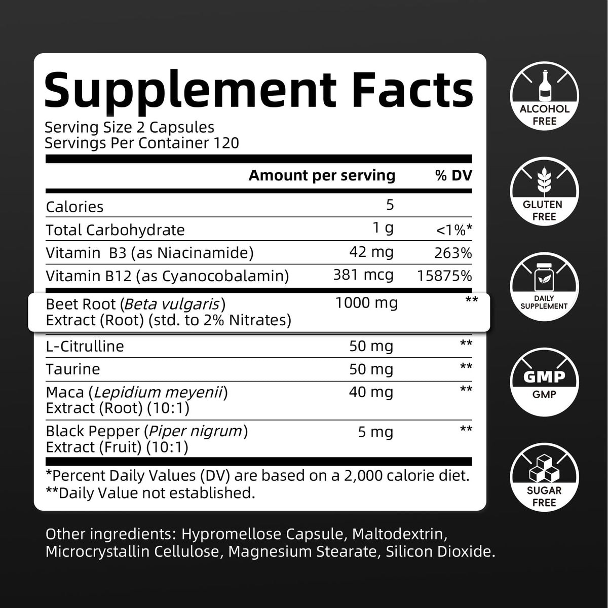 high potency beet root supplement 1000 mg