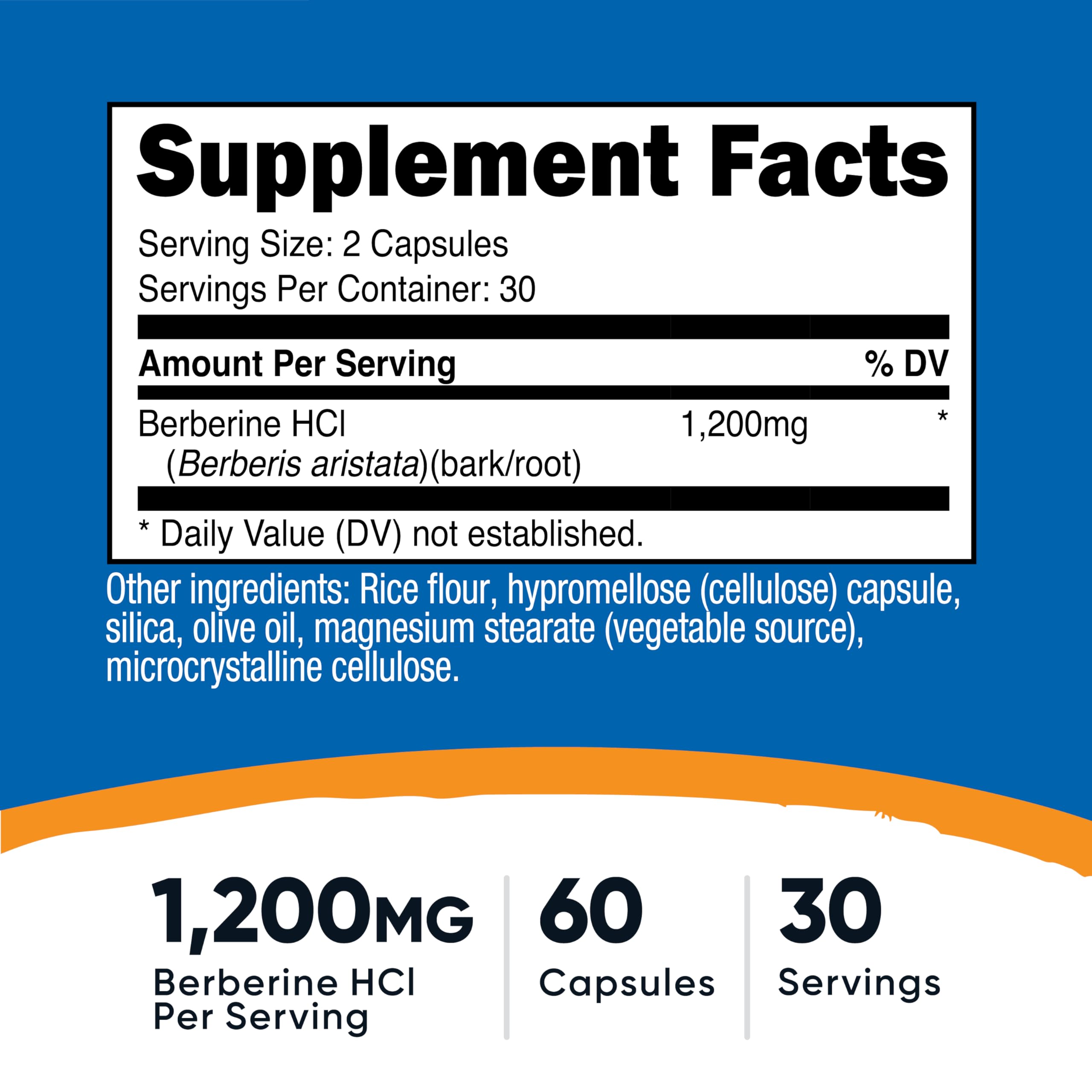 high potency berberine 1200mg capsules
