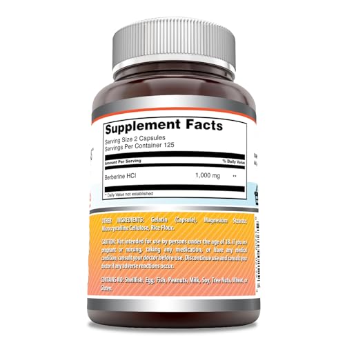 High potency berberine capsules for wellness