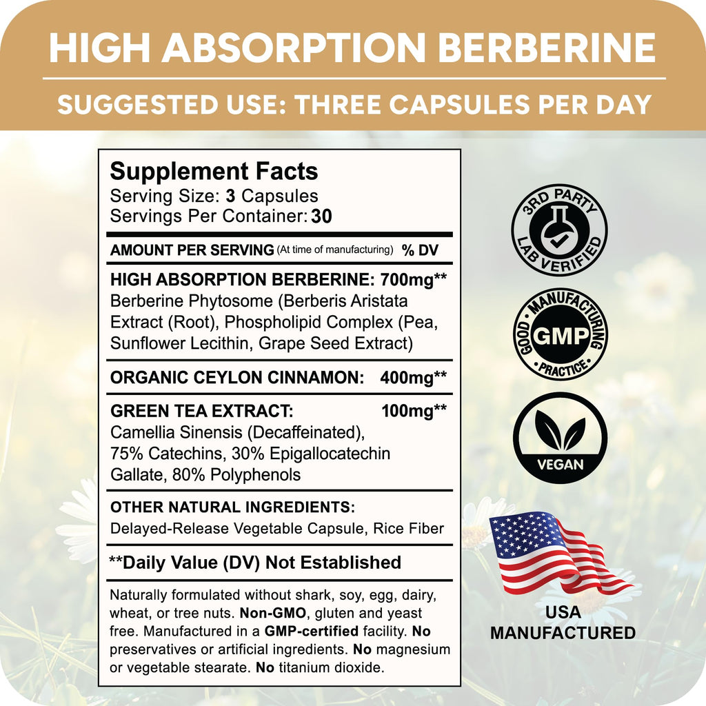 High potency berberine for vitality