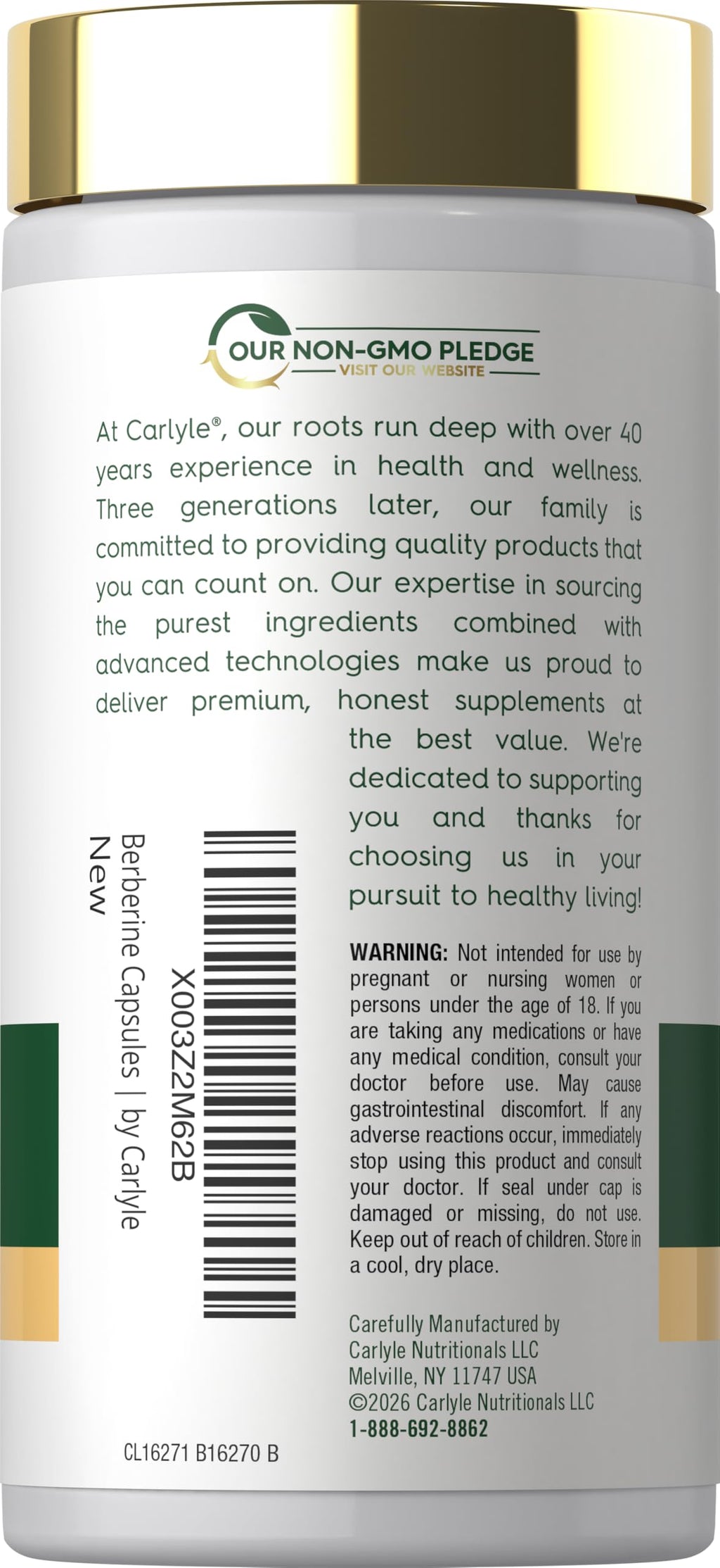 High potency berberine for wellness