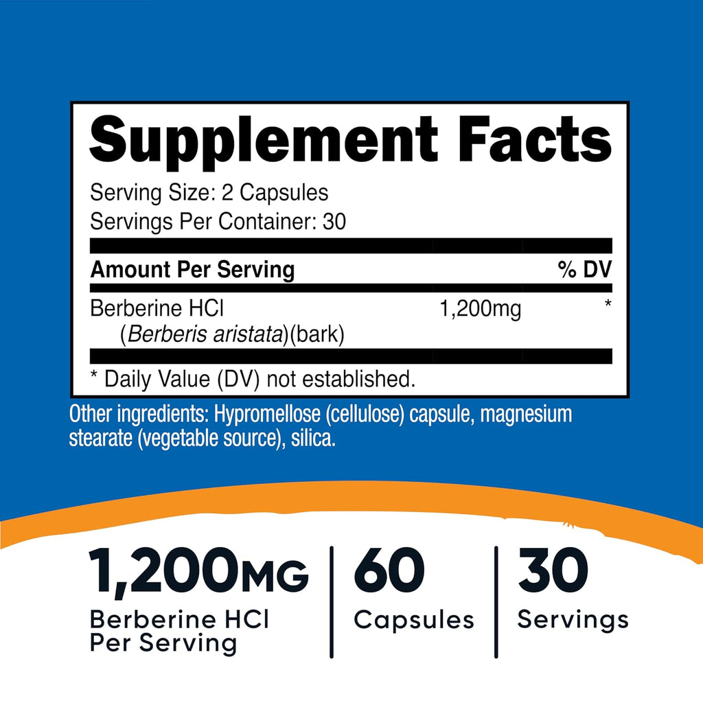 High potency berberine HCl 600 mg