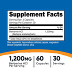 High potency berberine HCl 600 mg