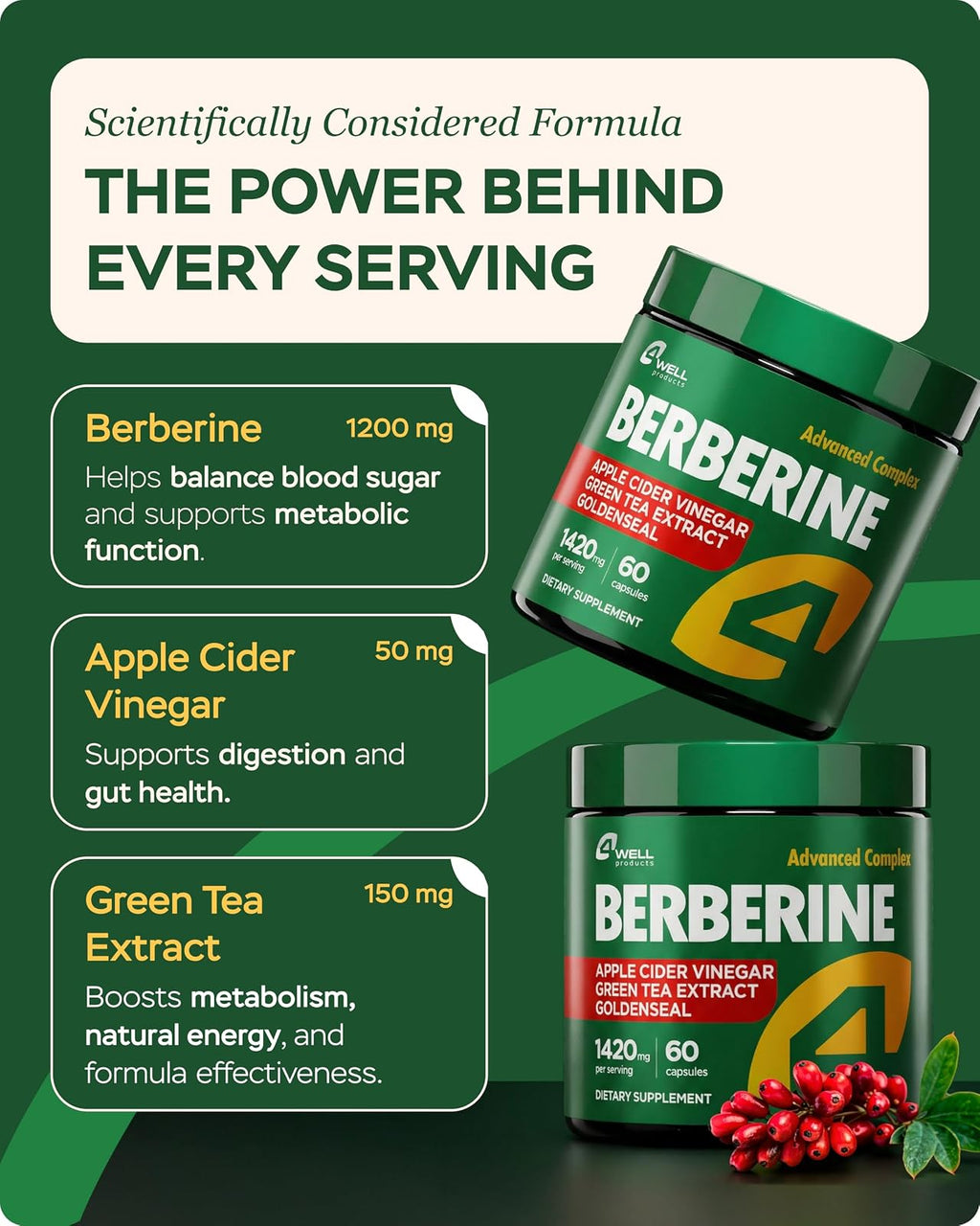high potency berberine hcl formula