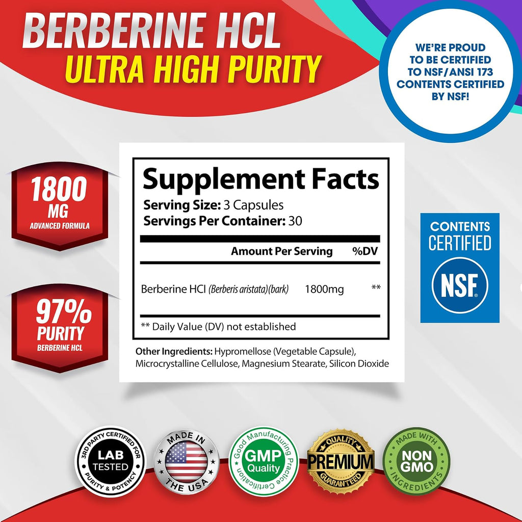 high potency berberine HCL supplement