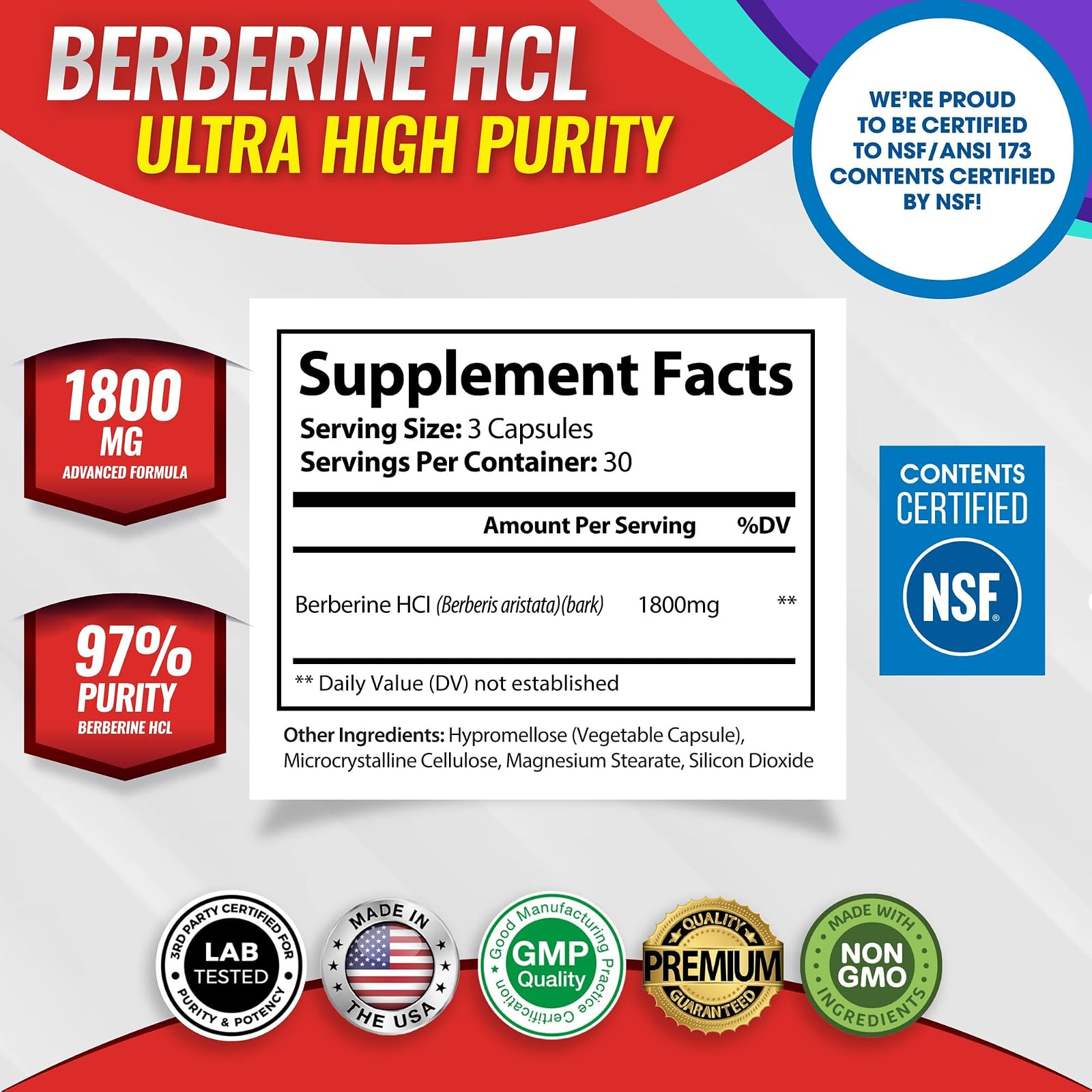 high potency berberine HCL supplement