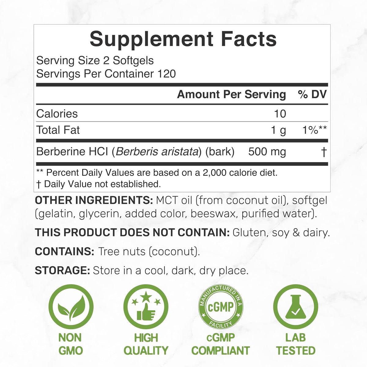 high potency Berberine multivitamins