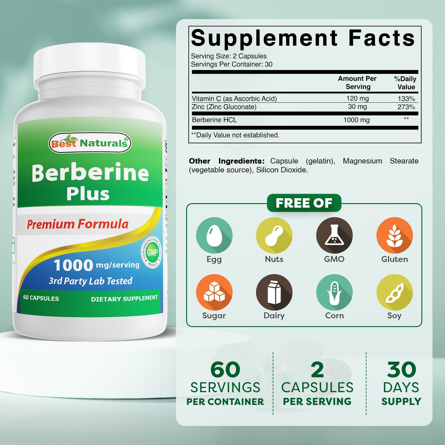 High potency berberine supplement