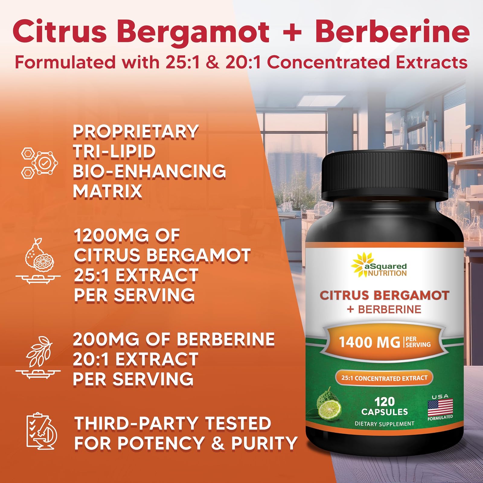 High potency berberine with antioxidants
