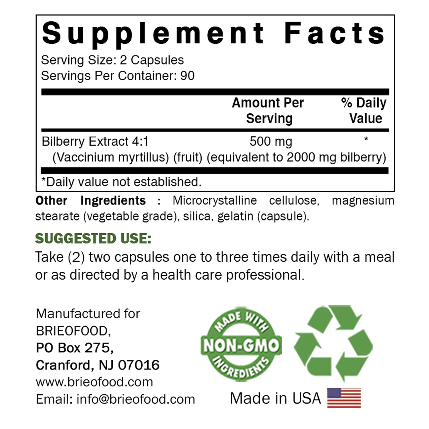 high potency bilberry supplement 2000 mg