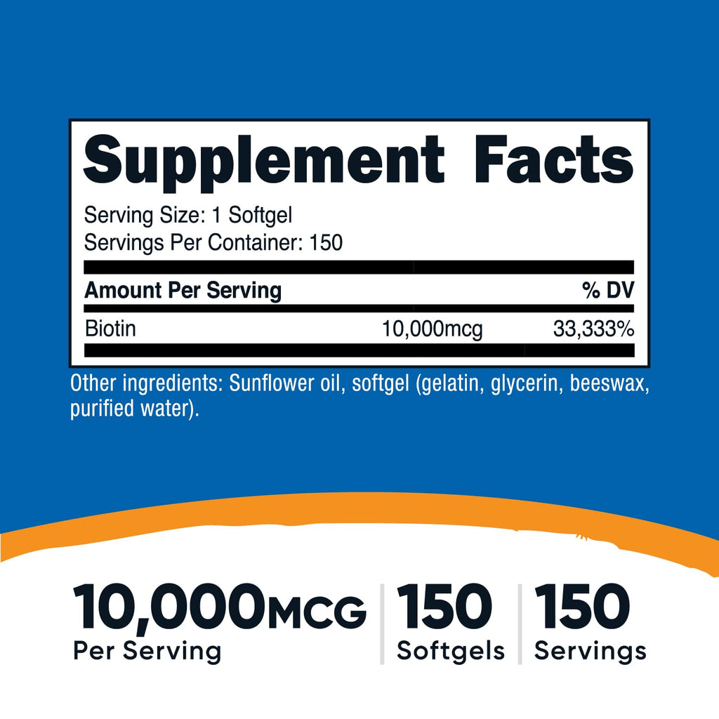 high potency biotin 10,000 mcg supplement