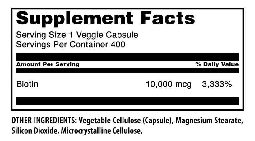 high potency biotin 10,000 mcg