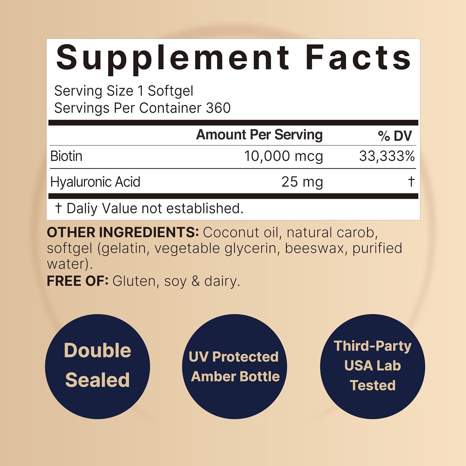 high potency biotin 10000 mcg supplement