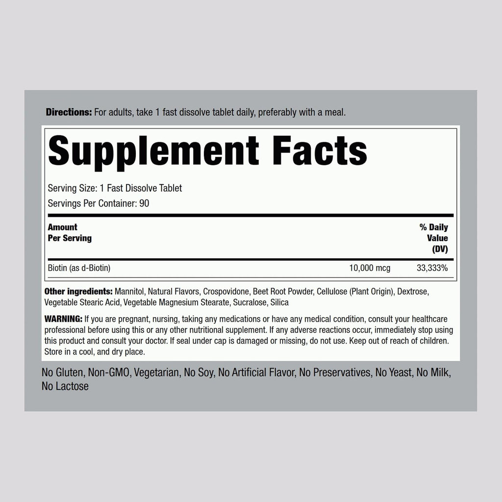 high potency biotin 10000 mcg