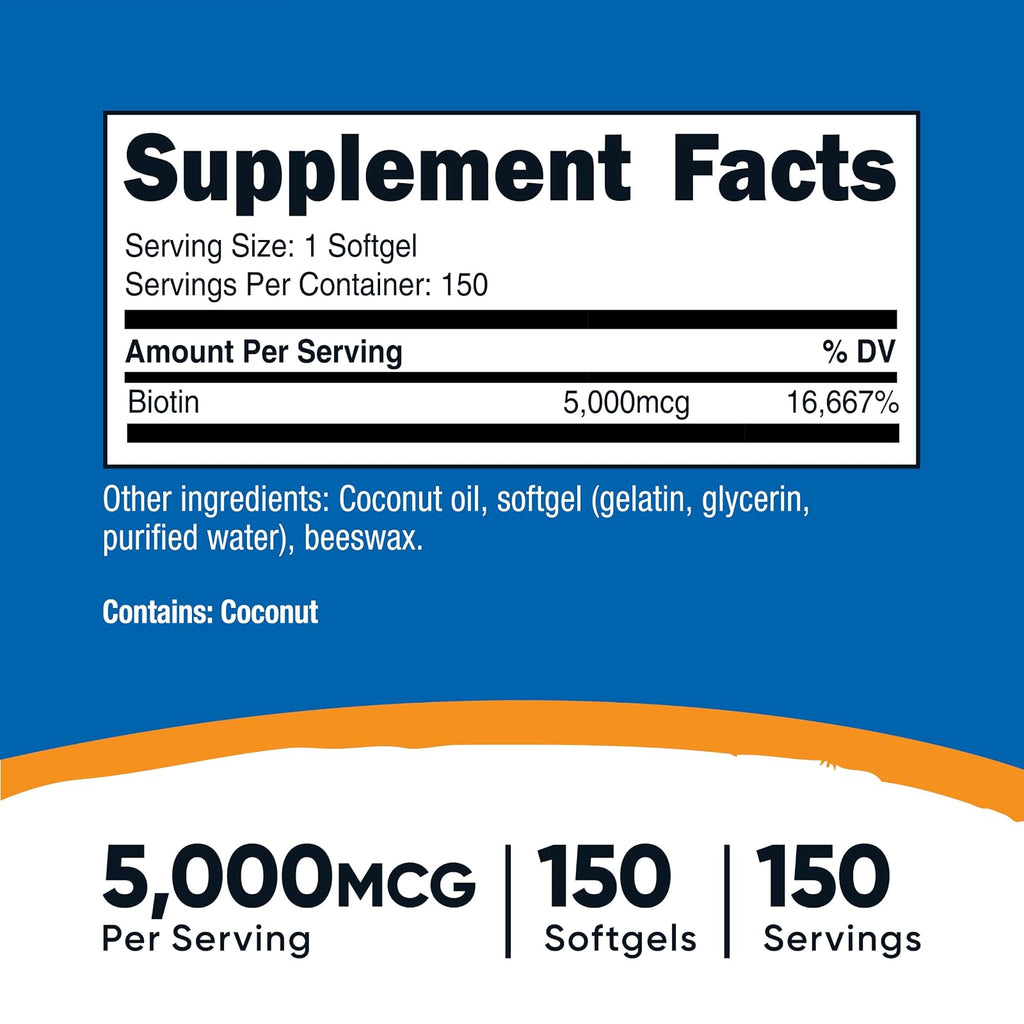 high potency biotin 5000 mcg supplement