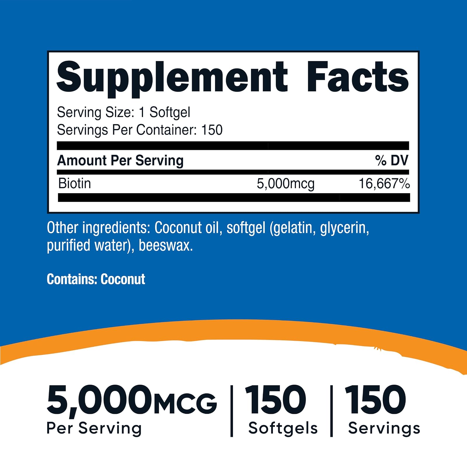 high potency biotin 5000 mcg supplement