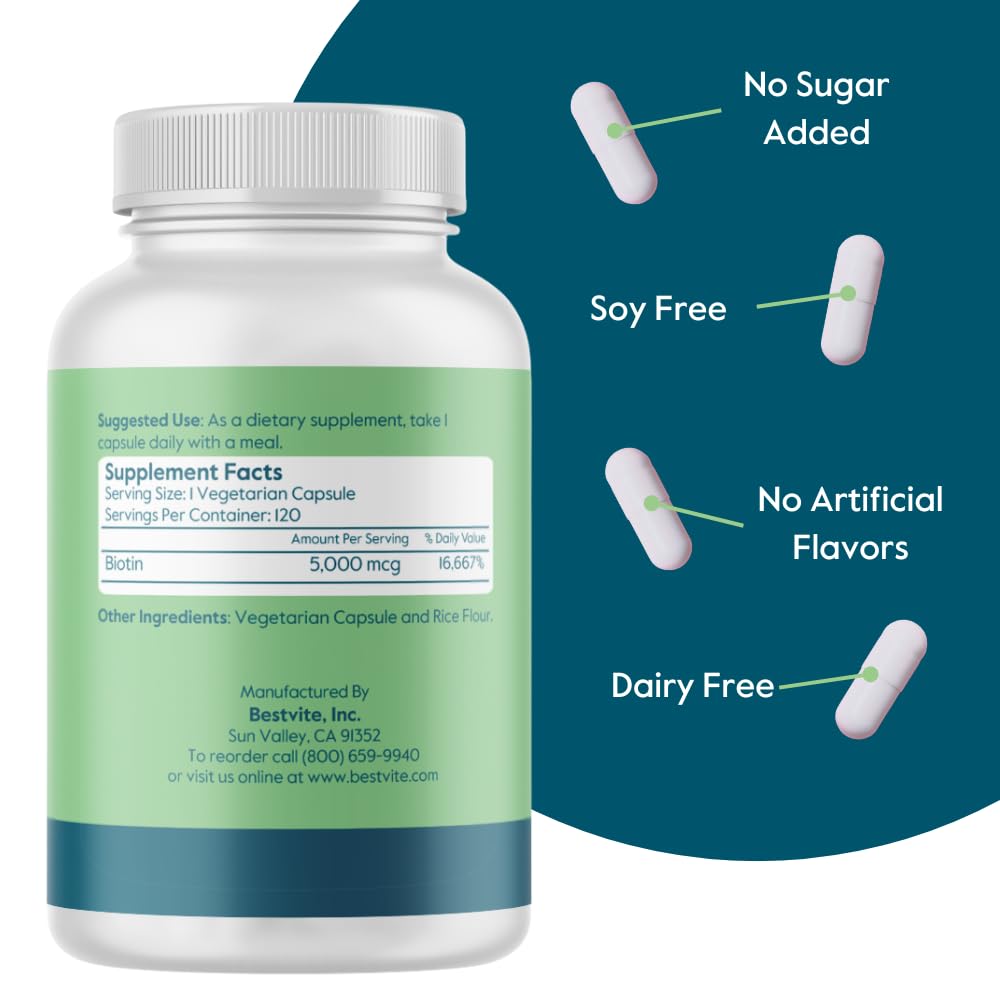 high potency biotin 5000 mcg supplement