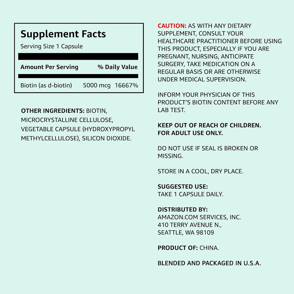 high potency biotin 5000 mcg
