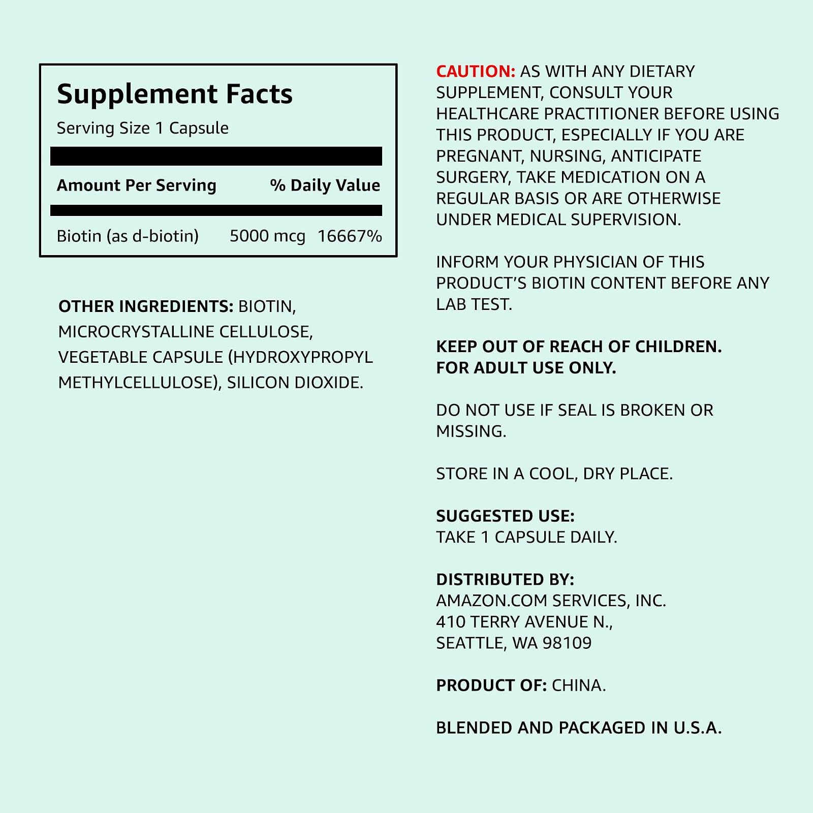 high potency biotin 5000 mcg