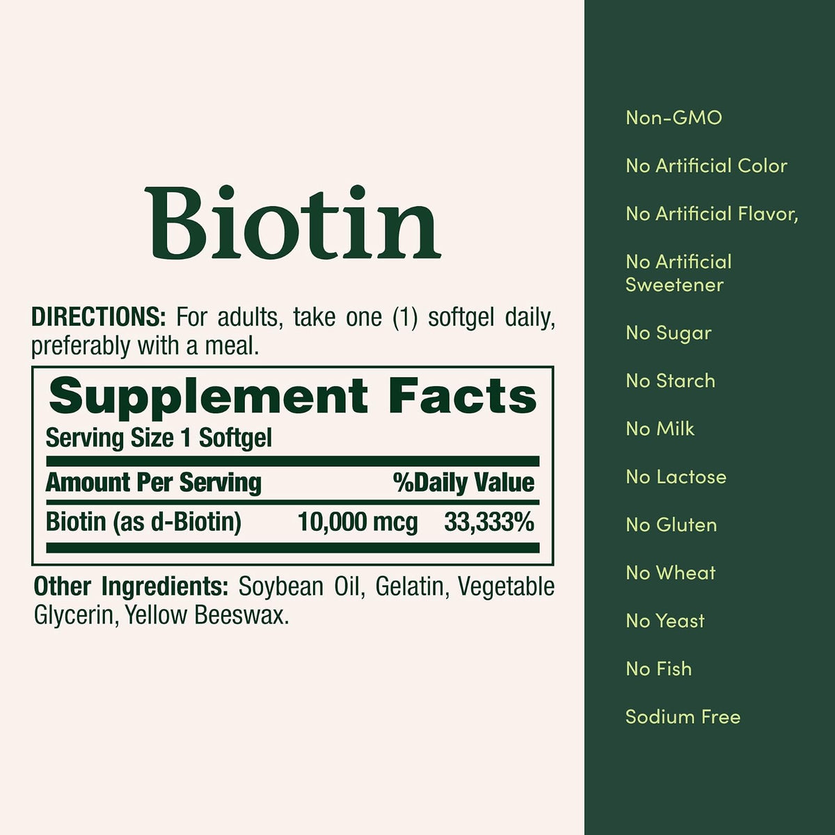 high potency biotin for overall wellness