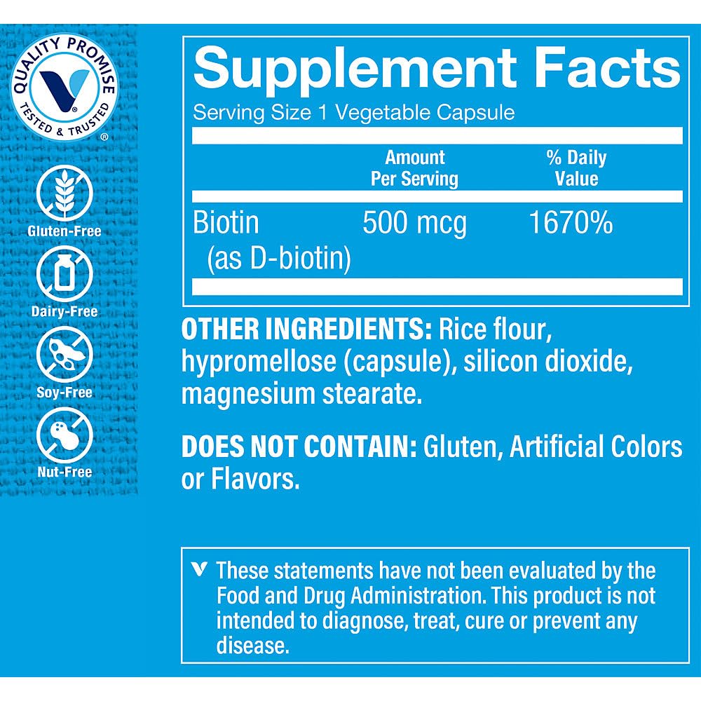 high potency biotin supplement 500 MCG