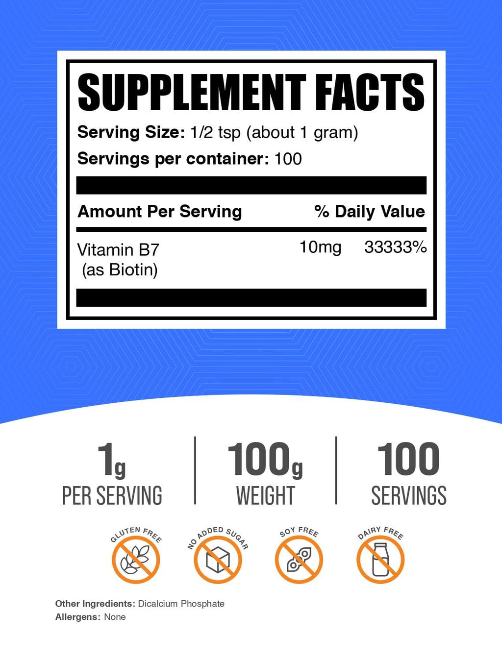 high potency biotin supplement powder