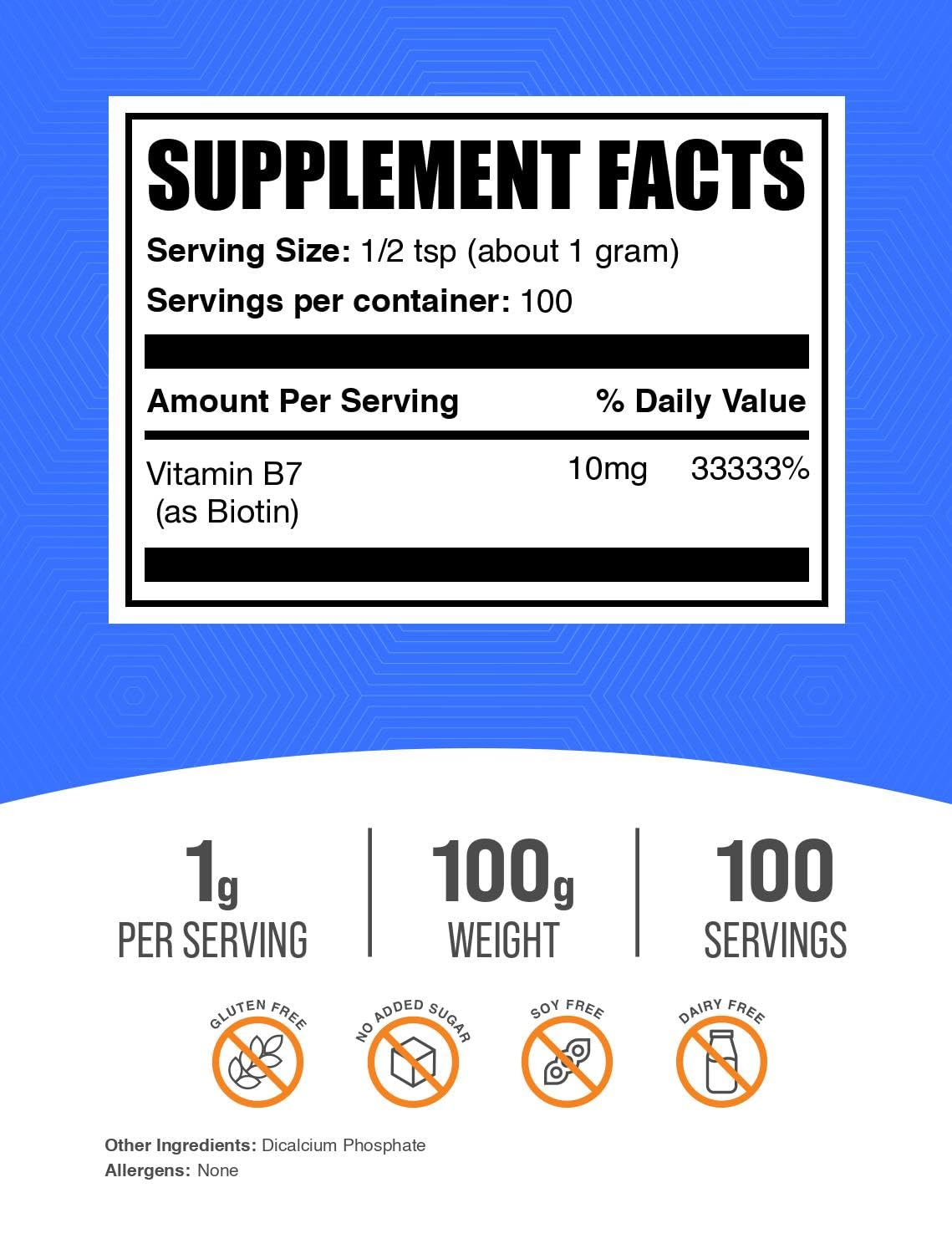high potency biotin supplement powder