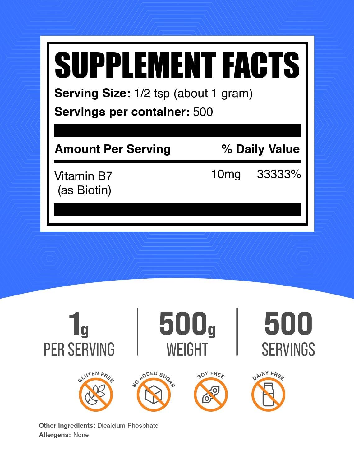 high potency biotin supplement powder
