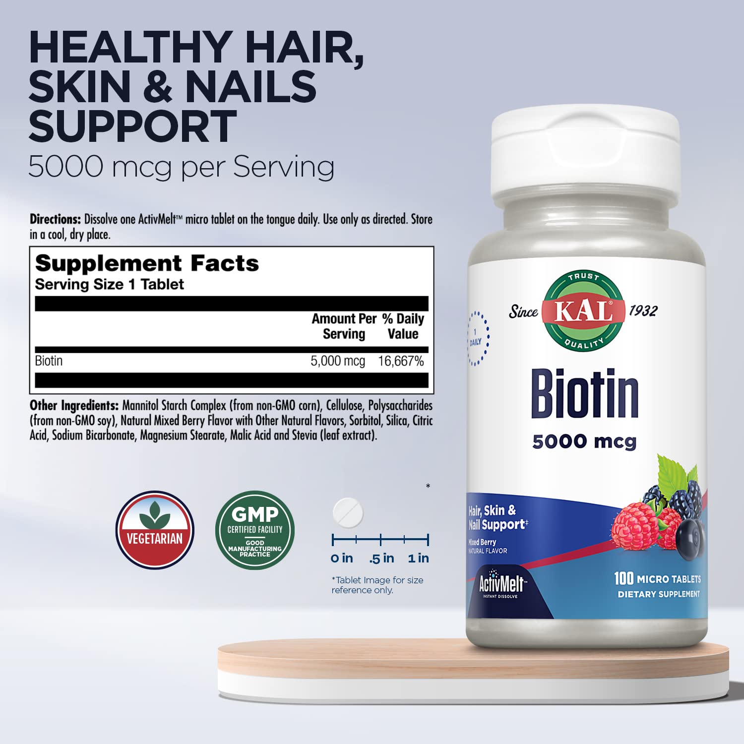 High potency biotin supplement