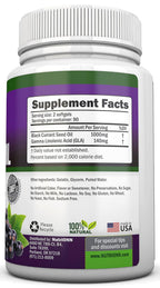 High potency black currant oil softgels