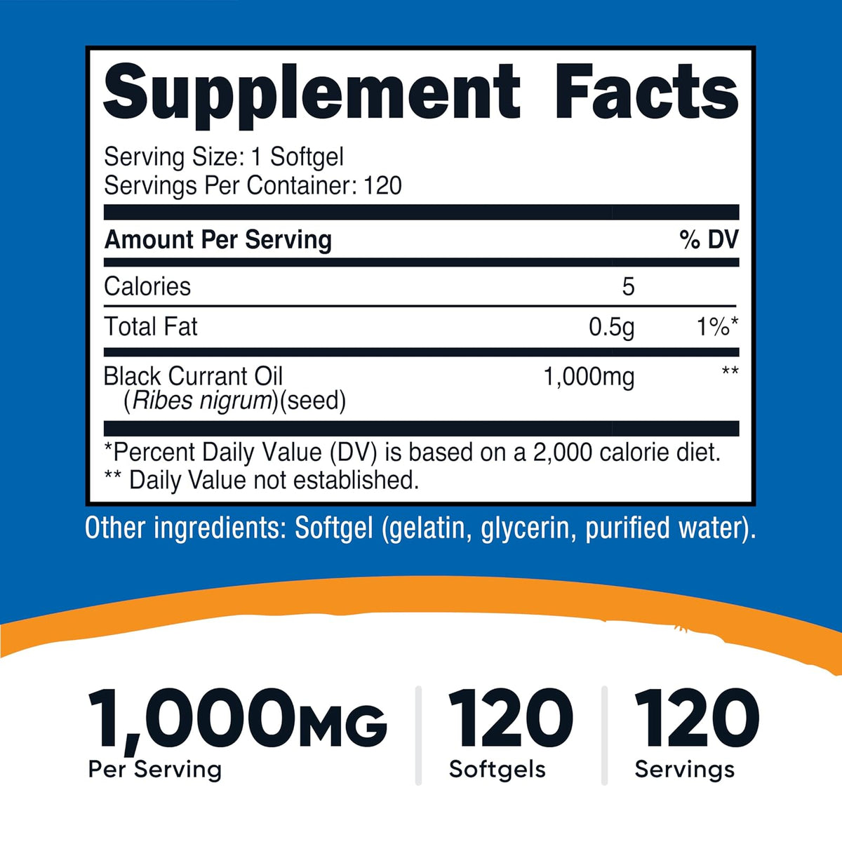 high potency black currant oil softgels