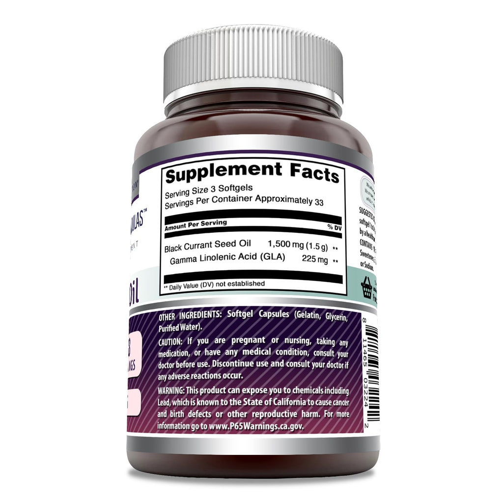 High potency black currant oil