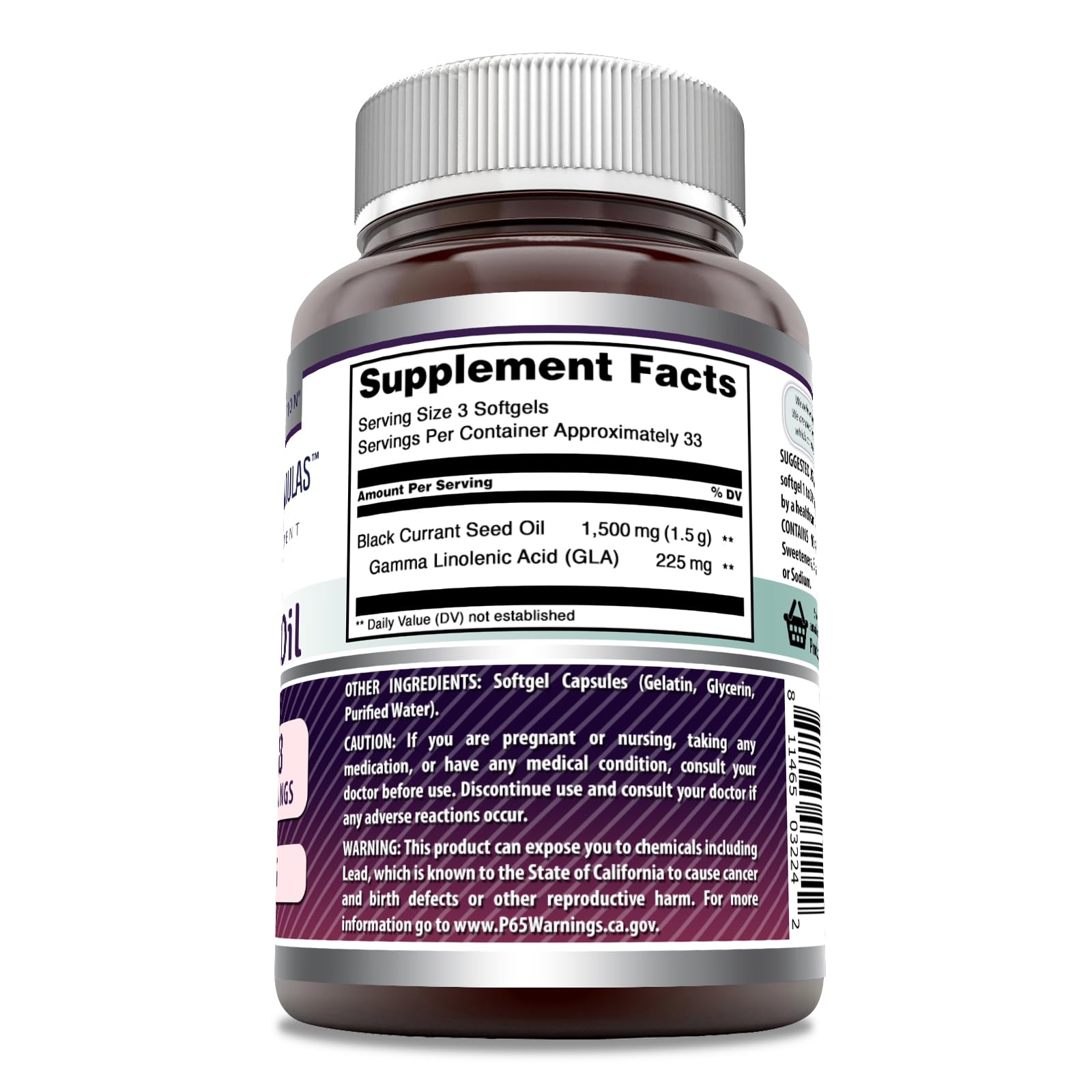 High potency black currant oil