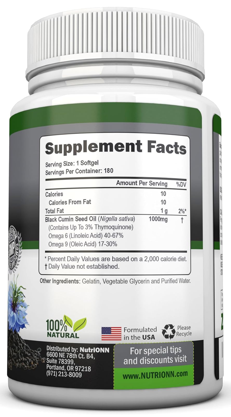 high potency black seed oil 1000 mg