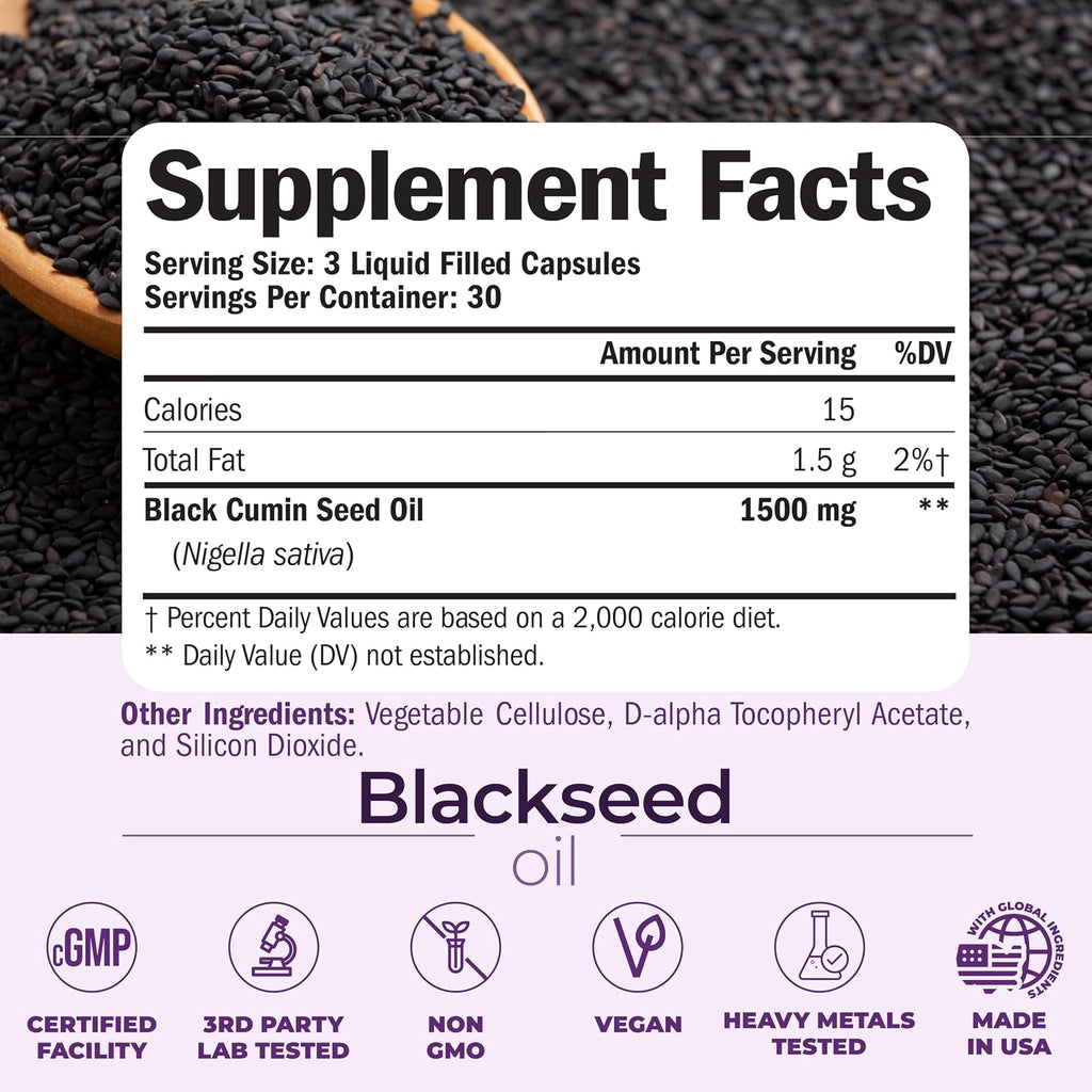 high potency black seed oil 1500 mg