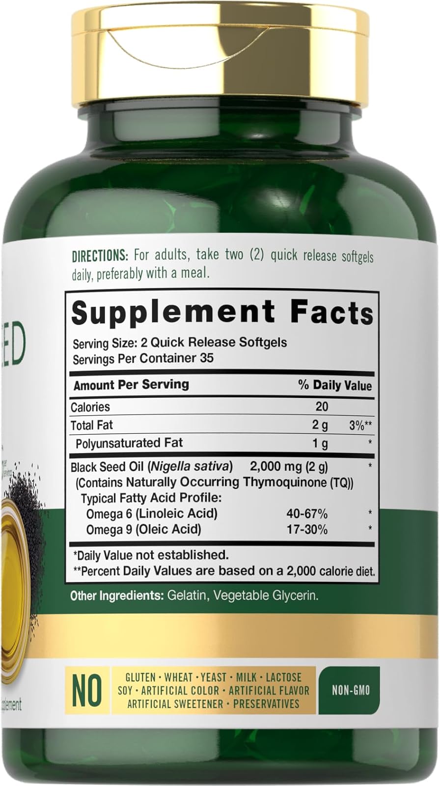 high potency black seed oil capsules