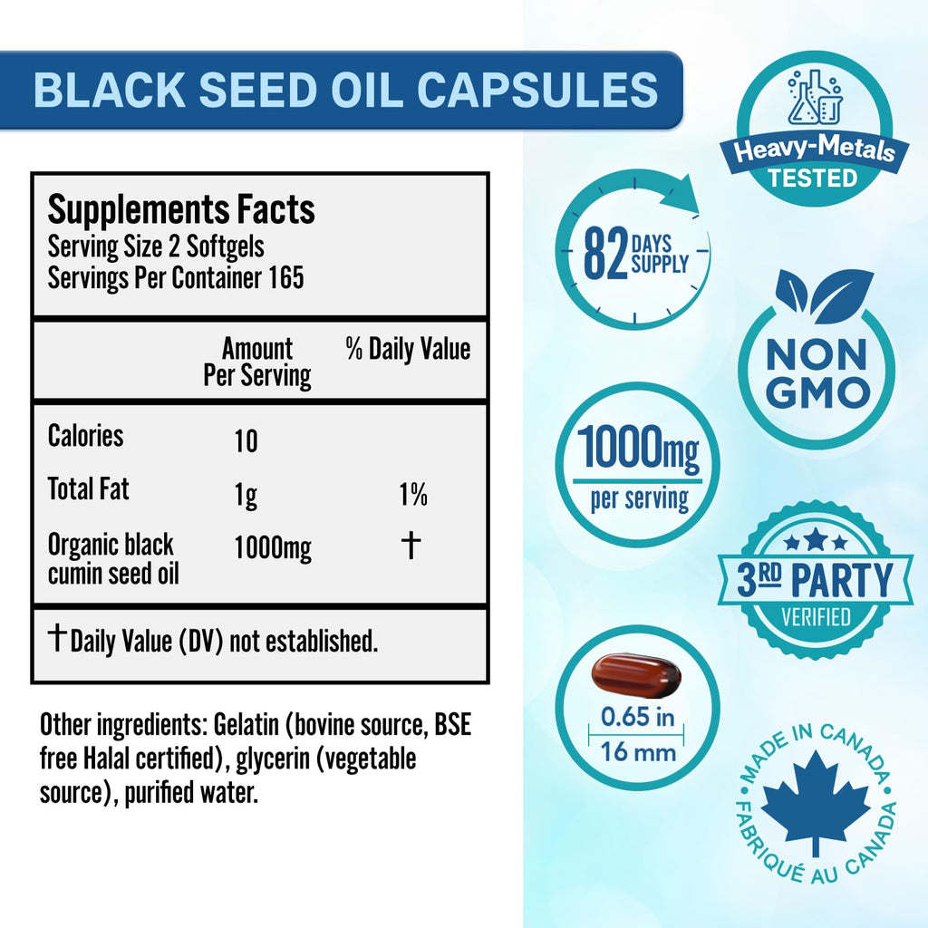 high potency black seed oil softgels