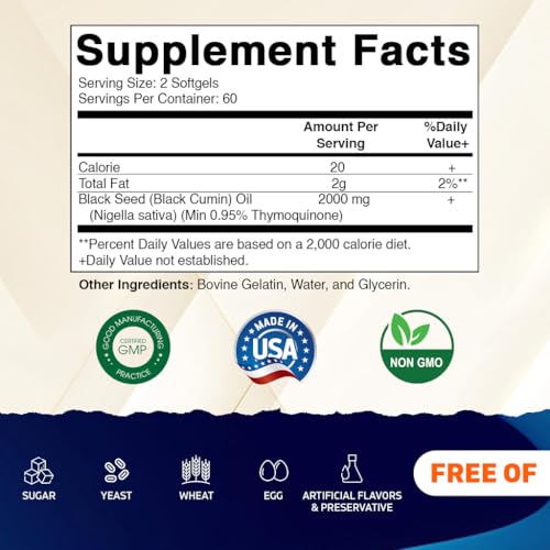 high potency black seed oil softgels