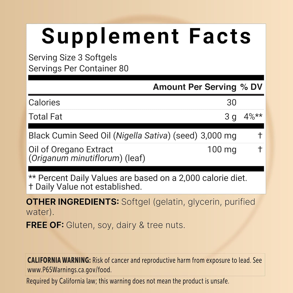 high potency black seed oil softgels