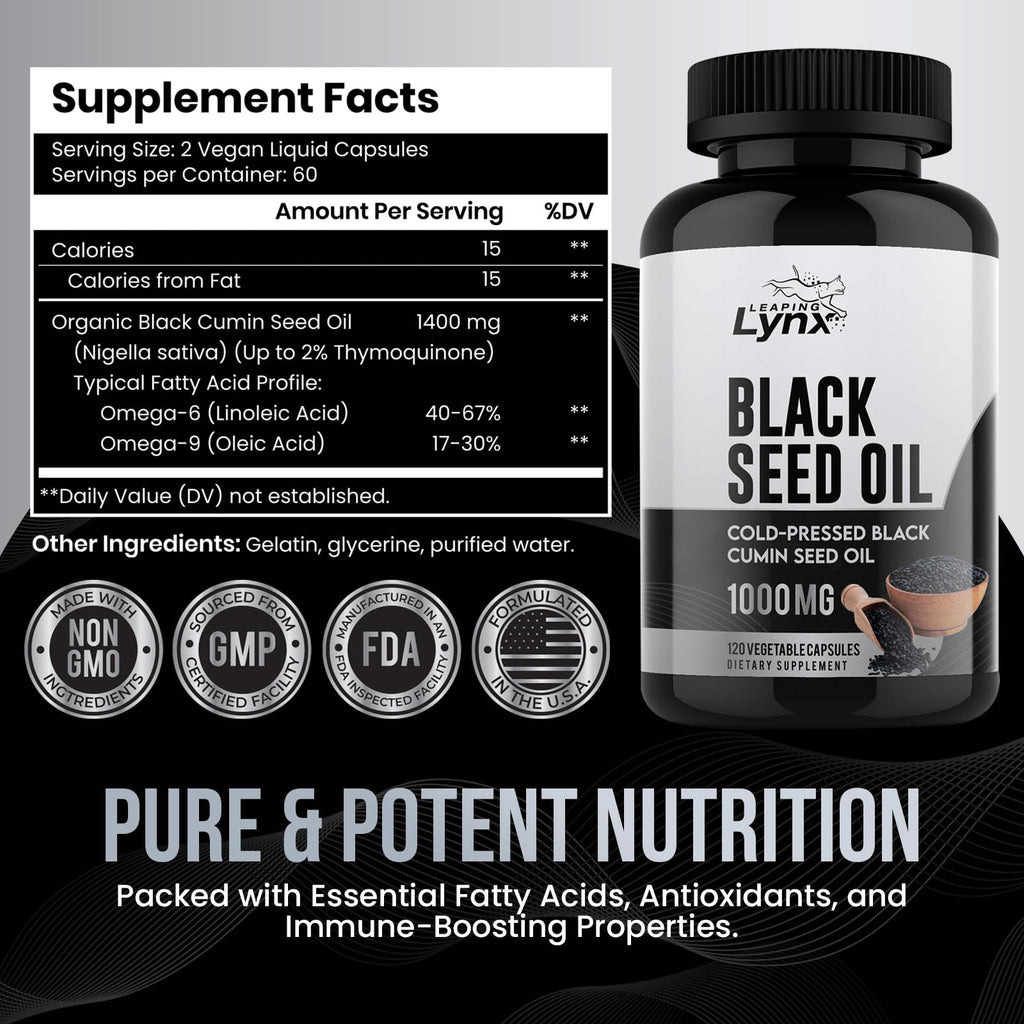 high potency black seed oil supplement
