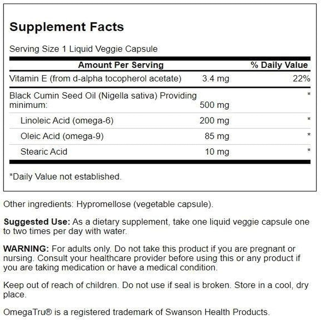high potency black seed oil