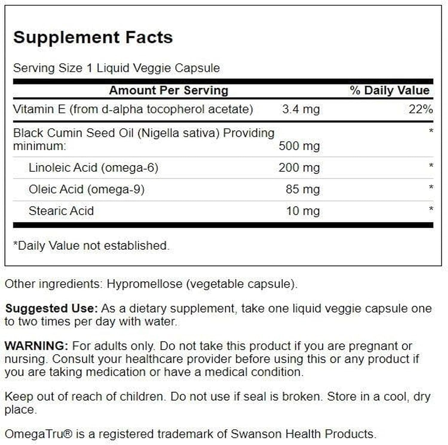 high potency black seed oil